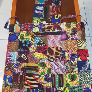 Apron Patchwork African Print (ankara), Vibrant Unique Patchwork Colors ...