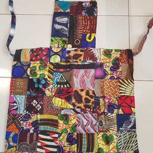 Apron Patchwork African Print (ankara), Vibrant Unique Patchwork Colors ...
