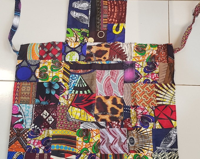 Apron Patchwork African Print (ankara), Vibrant Unique Patchwork Colors ...