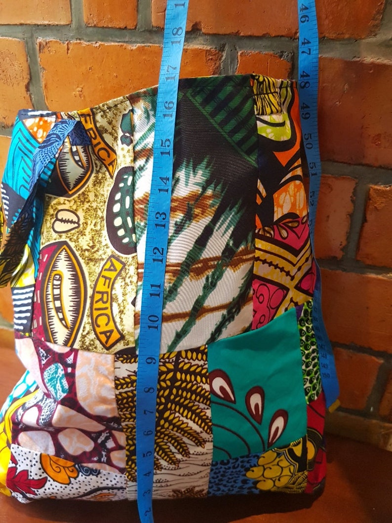 African Print Tote Bag, Patchwork Design, Ankara/kitenge, Tribal, Boho ...