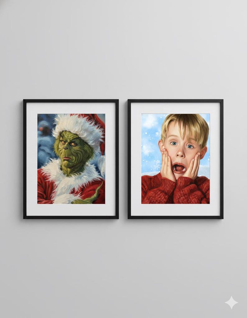Christmas Movie Character Art Prints | Elf, Home Alone, Cousin Eddie ...