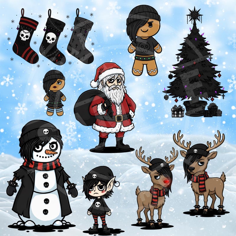 Emo Santa - Etsy