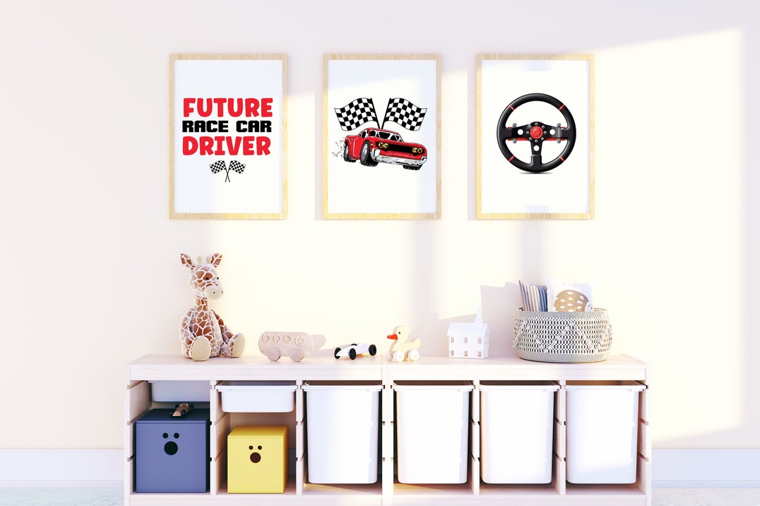 Racecar Themed Printable Painting Art Print File JPG Instant Download ...