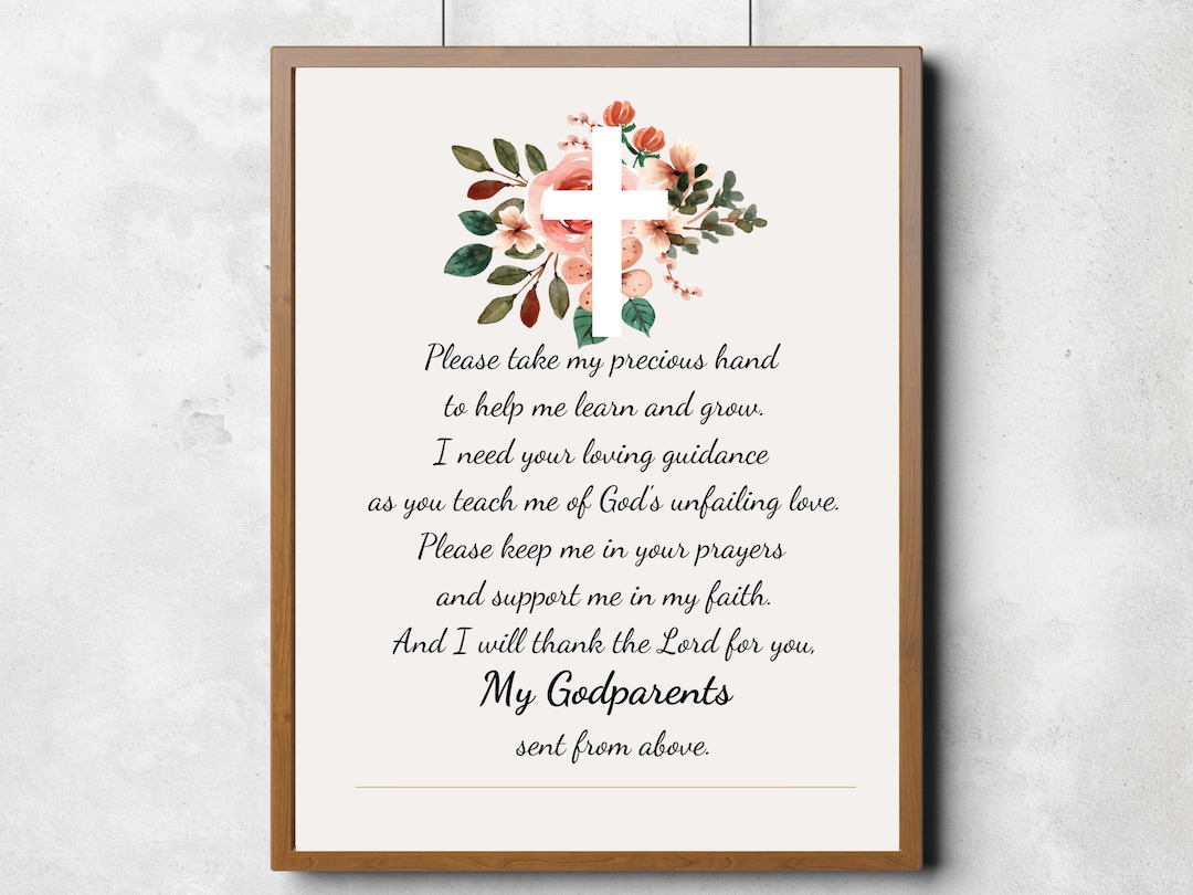 Godparents Thank You Giftgodparents Giftgodparents Poemgodparents ...