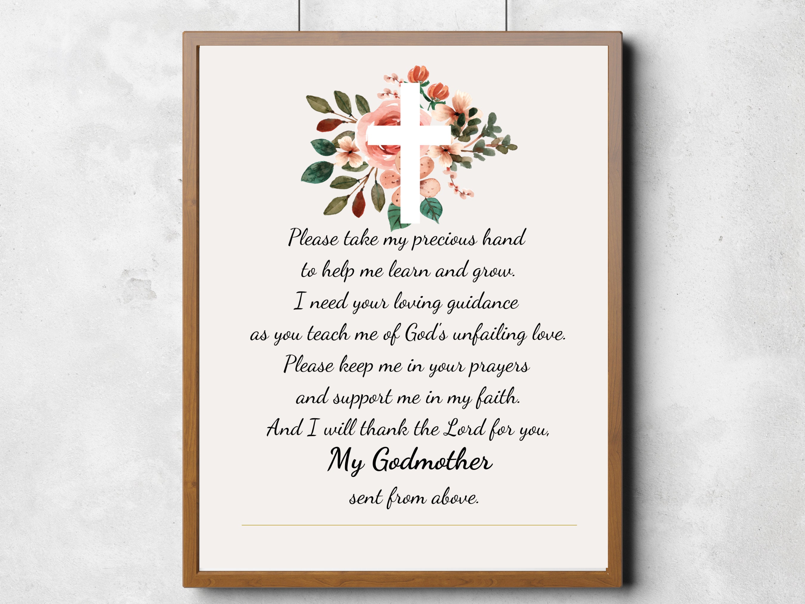 Godmother Thank You Giftgodmother Giftgodmother Prayergodmother Poem ...