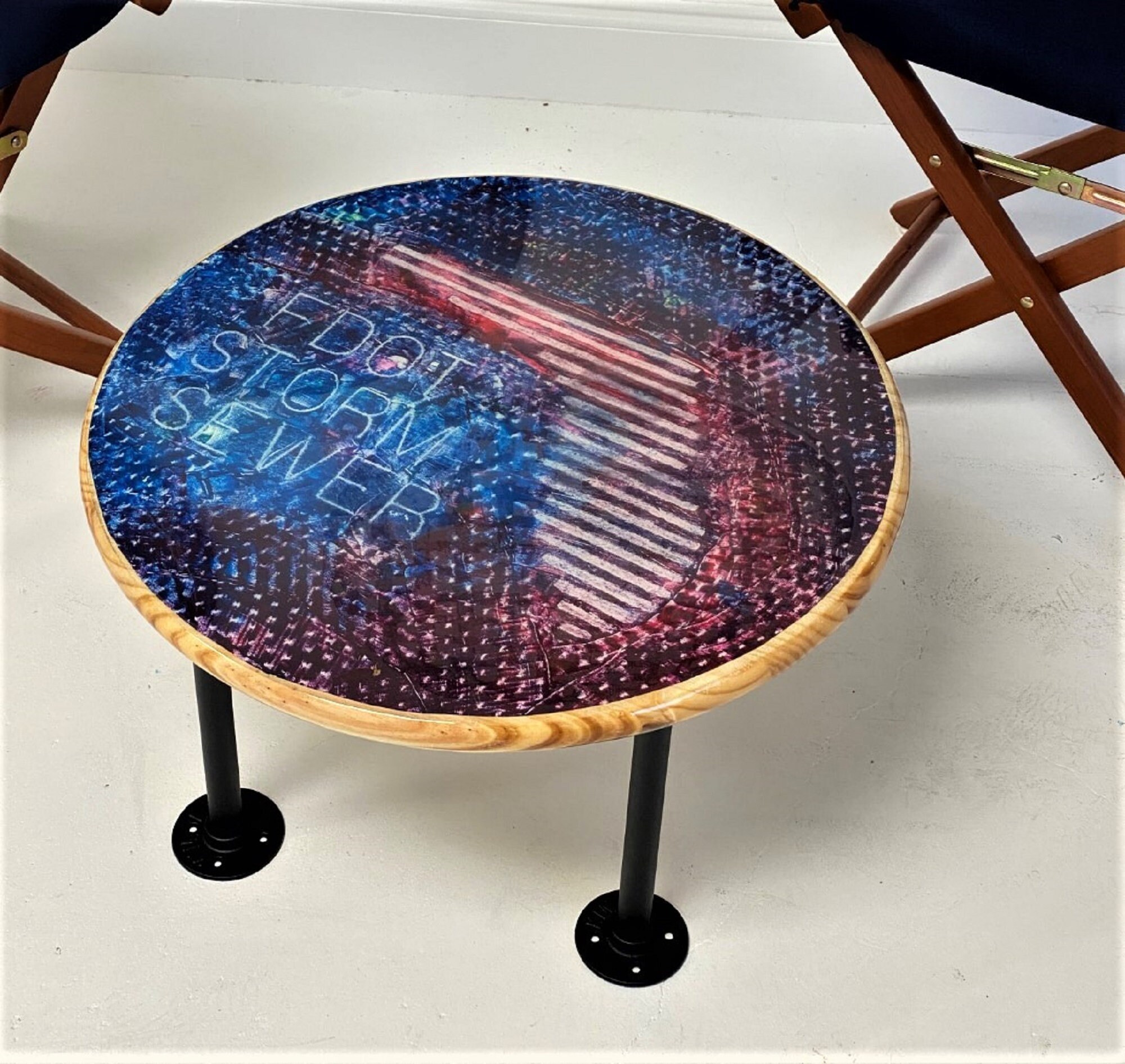 Manhole Cover Coffee Table is a Funky Original Contemporary Art - Etsy