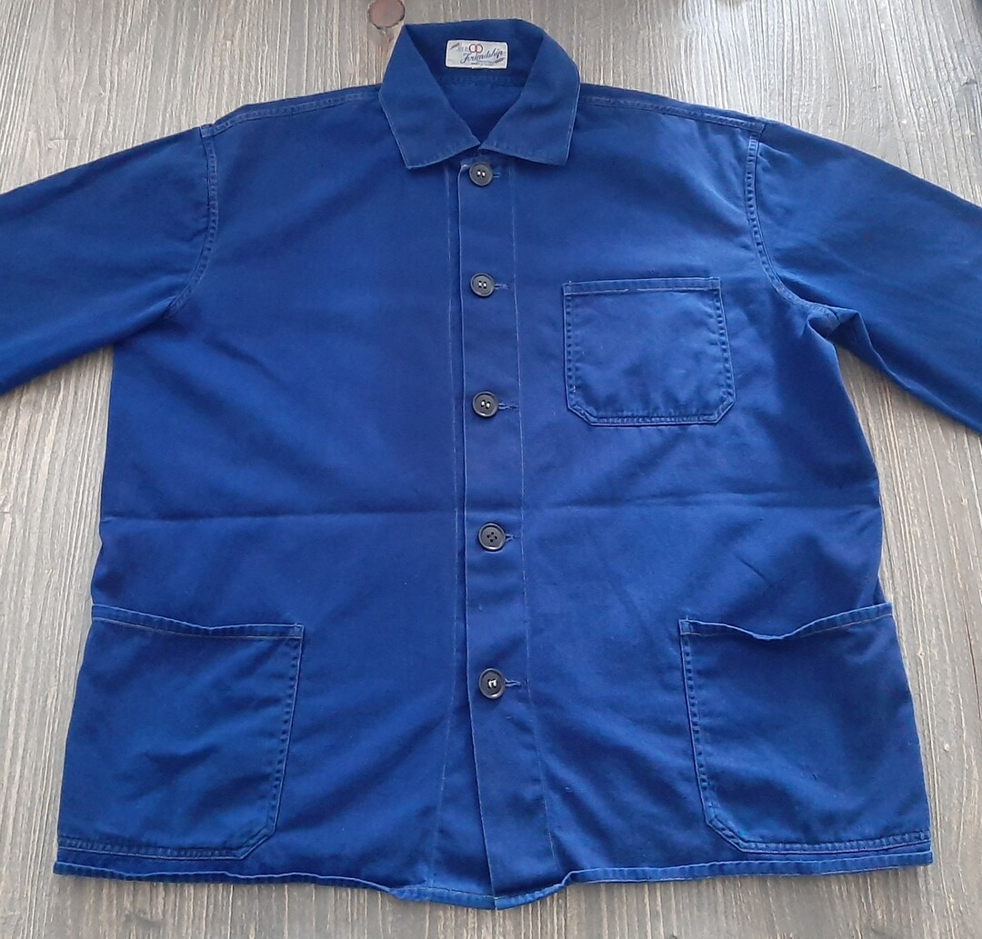 Old Indigo Blue Work Jacket From the 1950s / 1960swork Jacketvintage ...