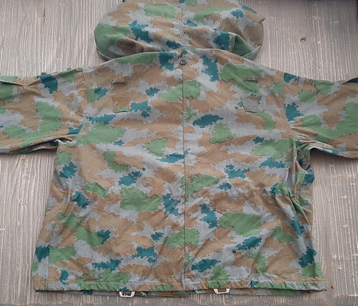 Old ARMY JACKET DDR / Nva*field Jacket*flower Camouflage Jacket With ...