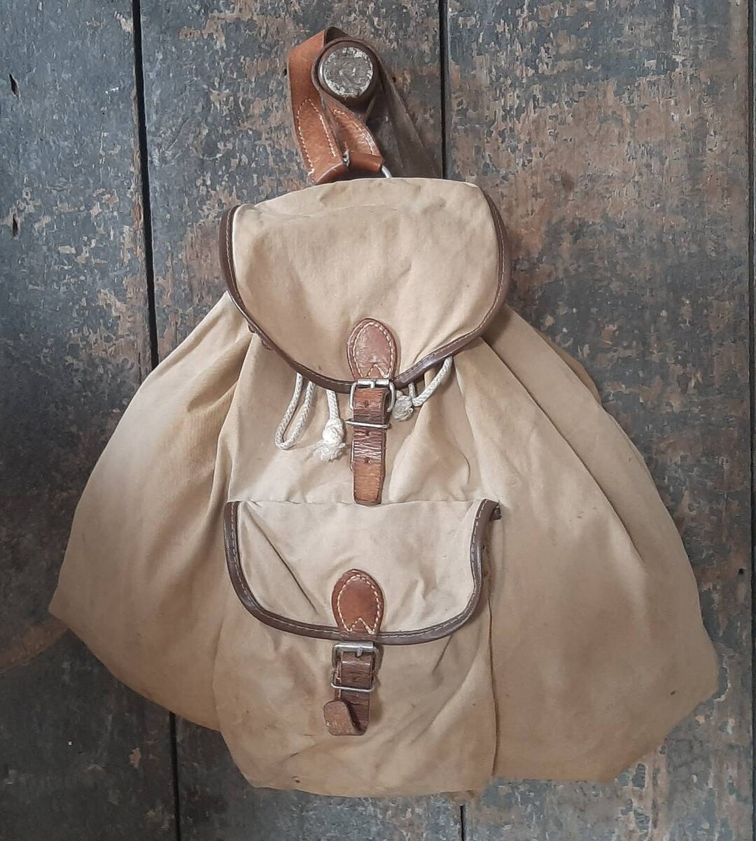 .RAR Antique Light Brown KIDS BACKPACK With Leather Strap From the ...