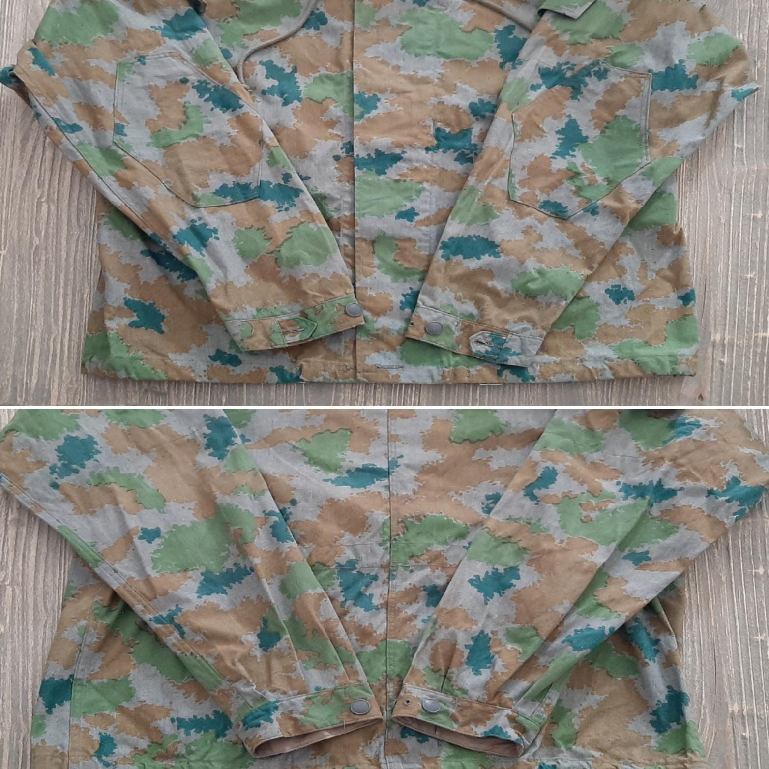 Old ARMY JACKET DDR / Nva*field Jacket*flower Camouflage Jacket With ...