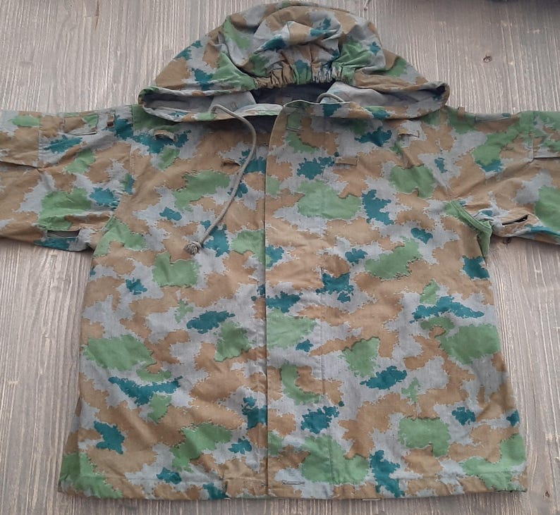 Old ARMY JACKET DDR / Nva*field Jacket*flower Camouflage Jacket With ...