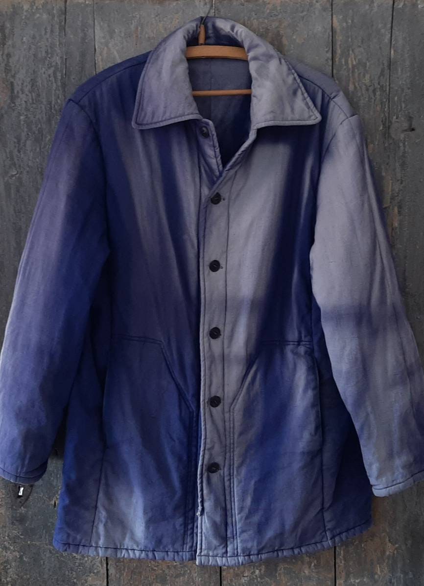 Old German 60s Winter Cotton Jacketwork Cotton Jacket - Etsy UK