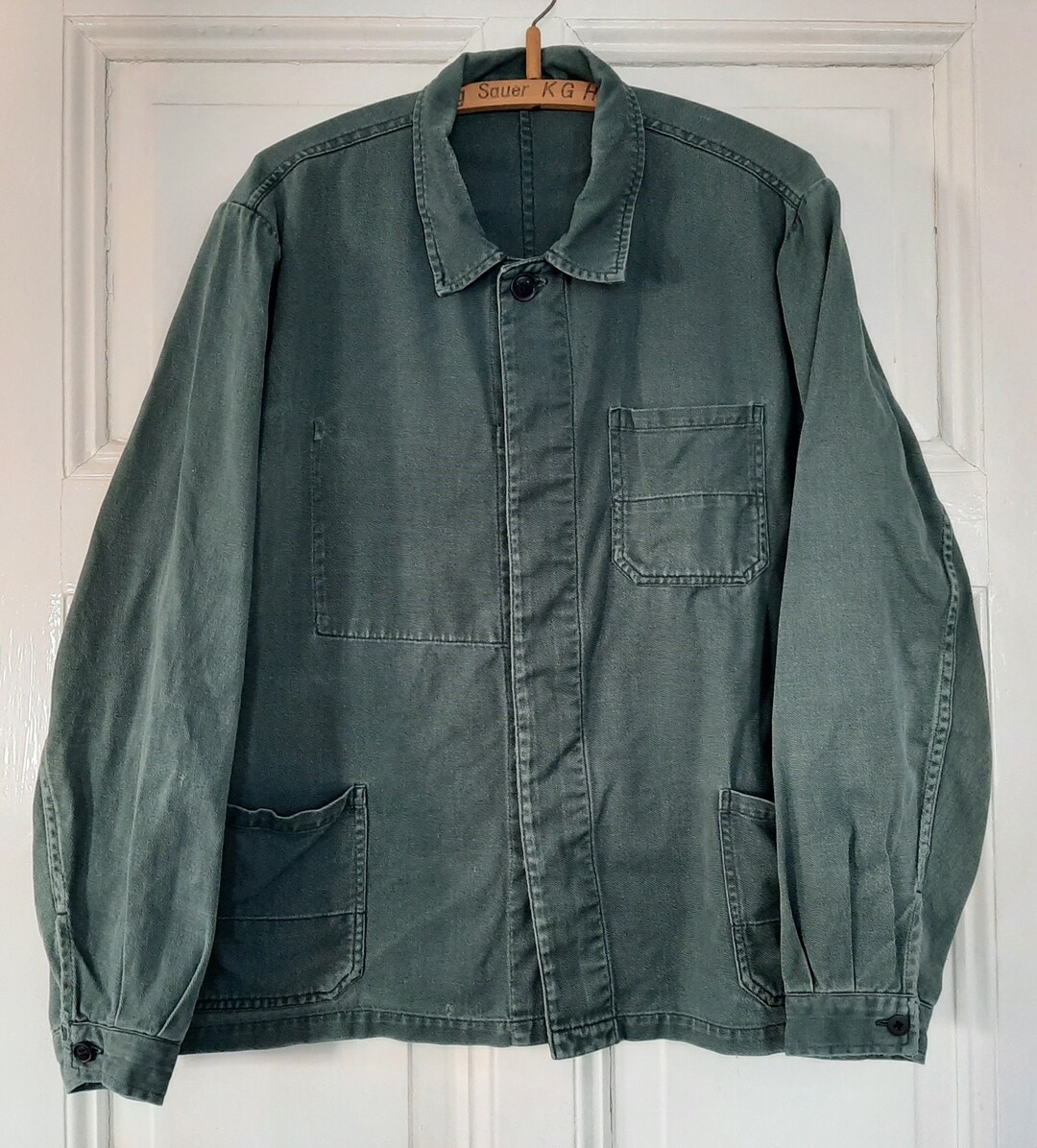 RARE! Antique Green Work Jacket*men's Jacket*men's Jacket*worker Jacket ...