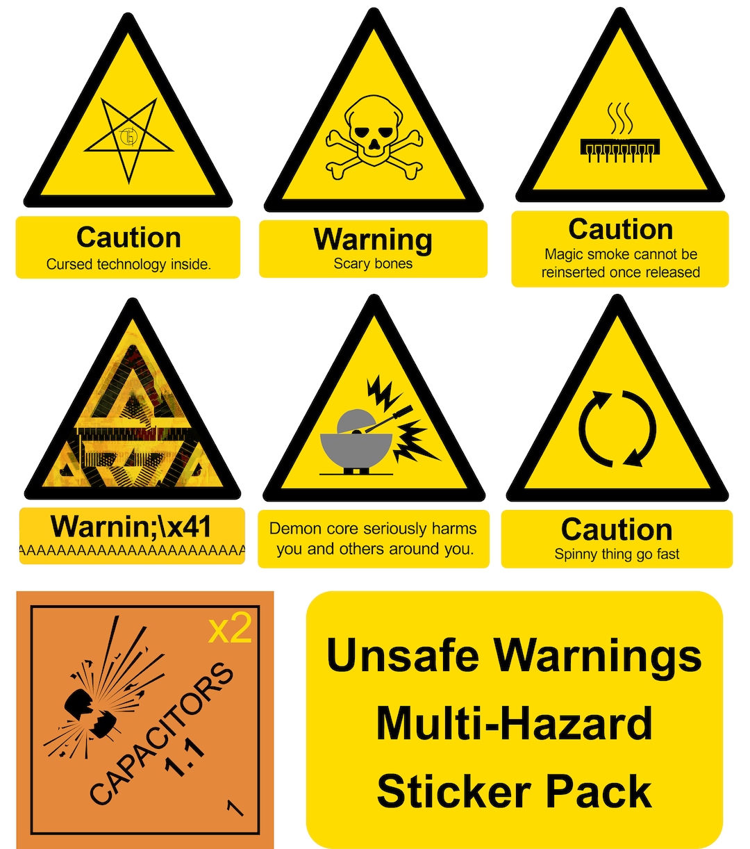 The Unsafe Warnings Multi-hazard Pack - Etsy