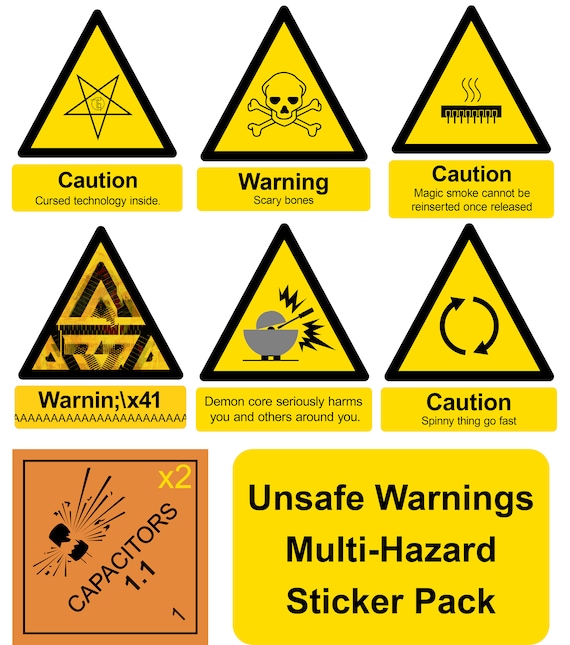 The Unsafe Warnings Multi-hazard Pack - Etsy