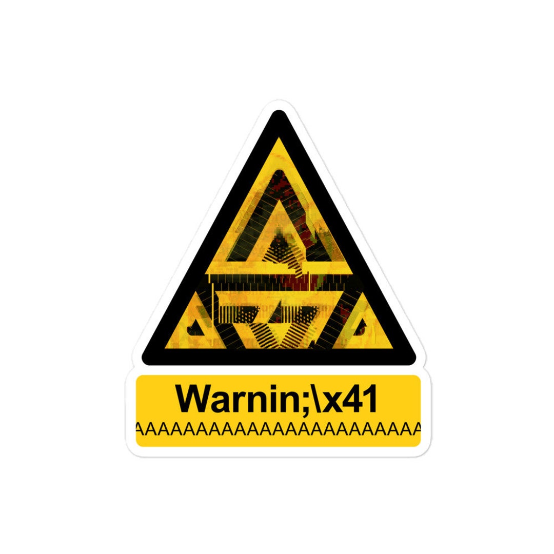 Memory Corruption Glitch Warning Sticker - Etsy