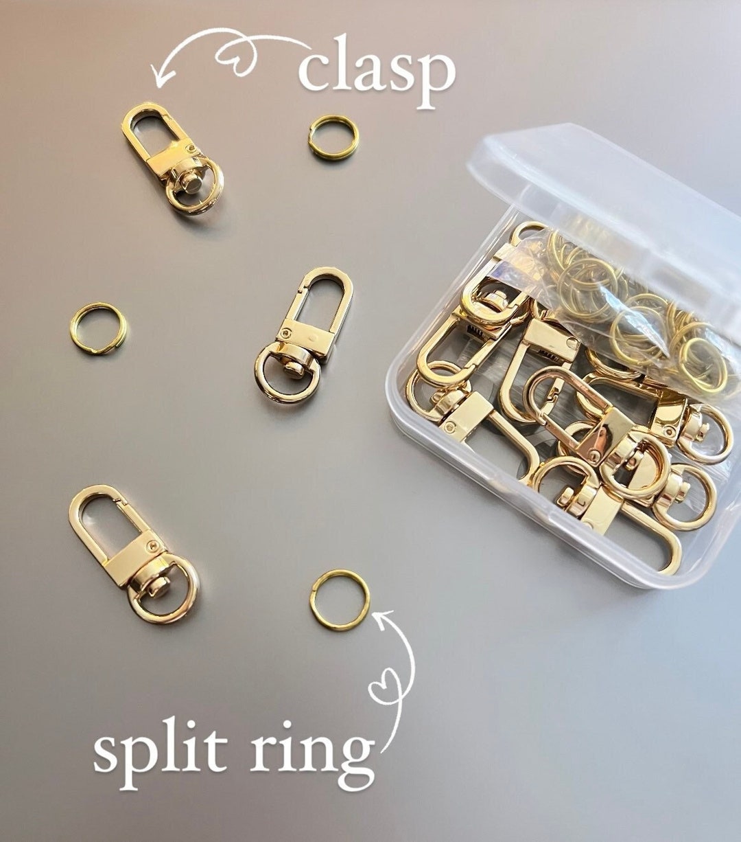 34mm Swivel Lobster Clasp & 12mm Split Ring | Pet Tag Hardware - Etsy