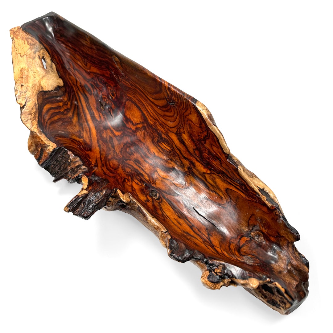 Large Rosewood Live Edge Centerpiece Bowl - Etsy