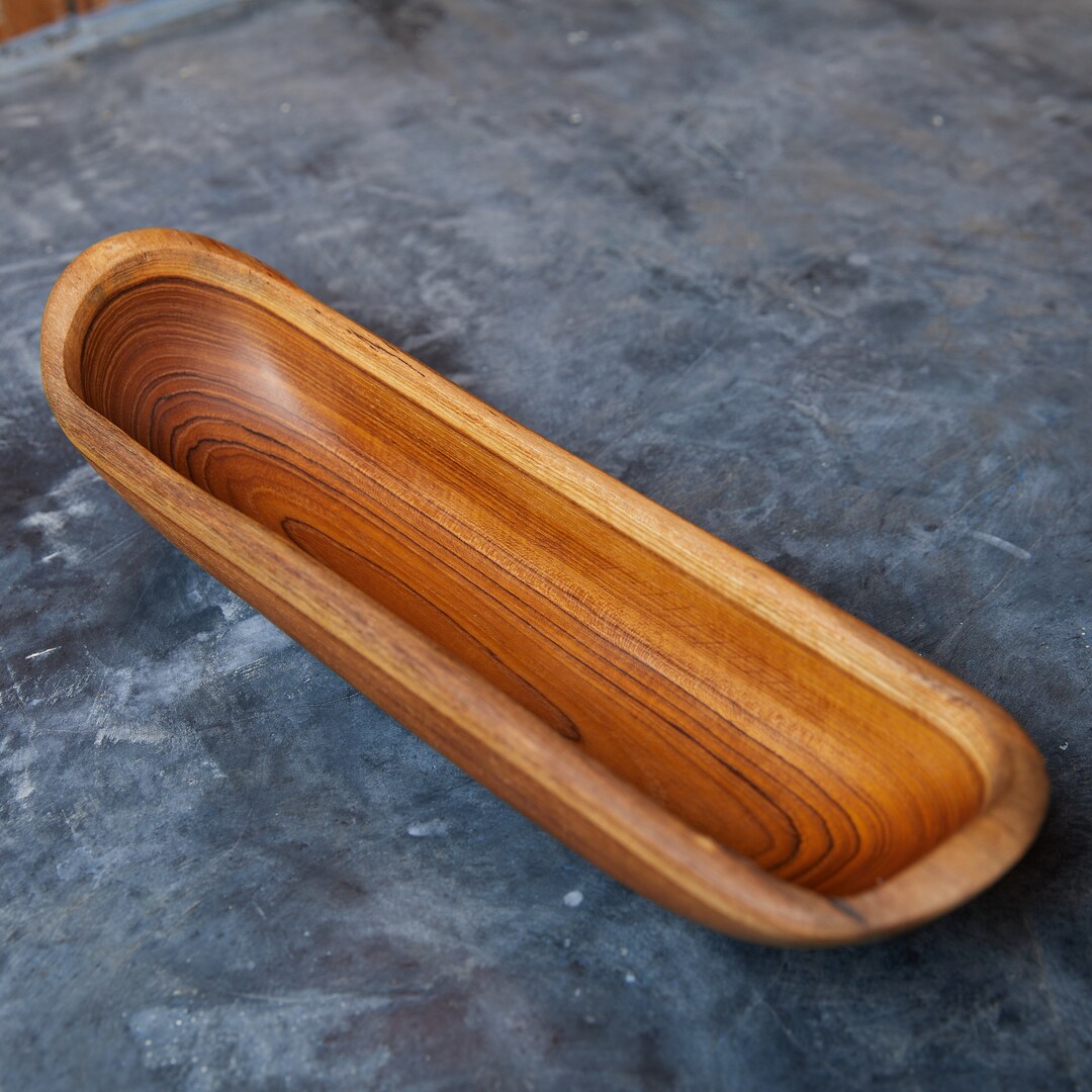 Teak Wood Dough Bowl Catchall - Etsy