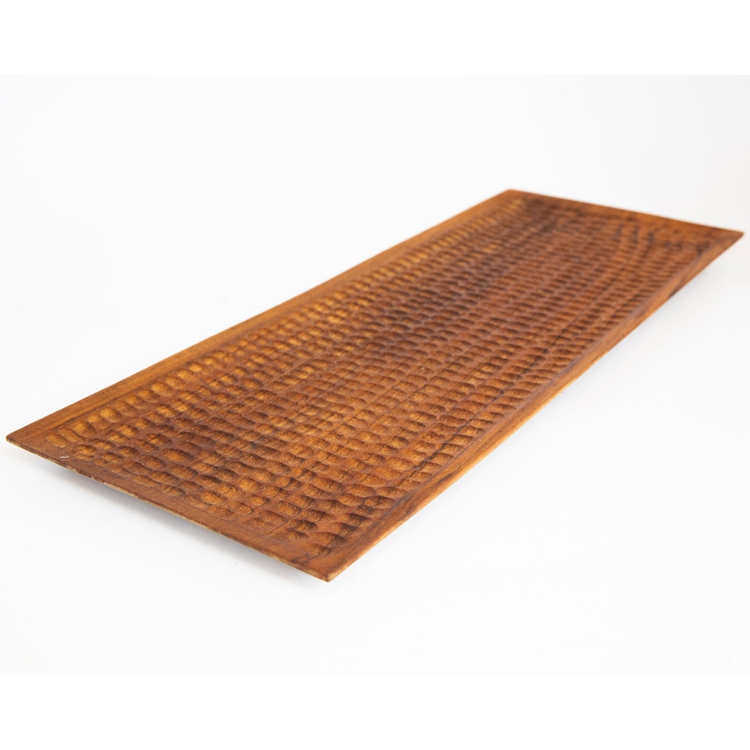 Long Handcrafted Teak Wood Flat Plate - Etsy