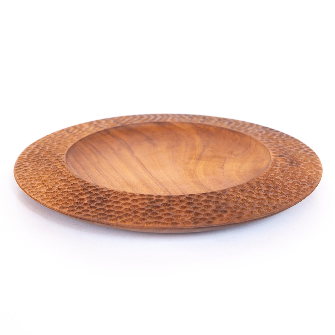 Hand Carved Teak Wood Platter From Java - Etsy