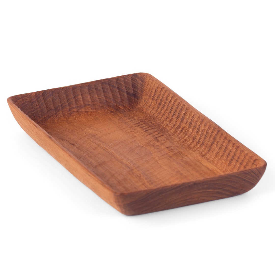 Hand Carved Teak Wood Rectangular Plate - Etsy