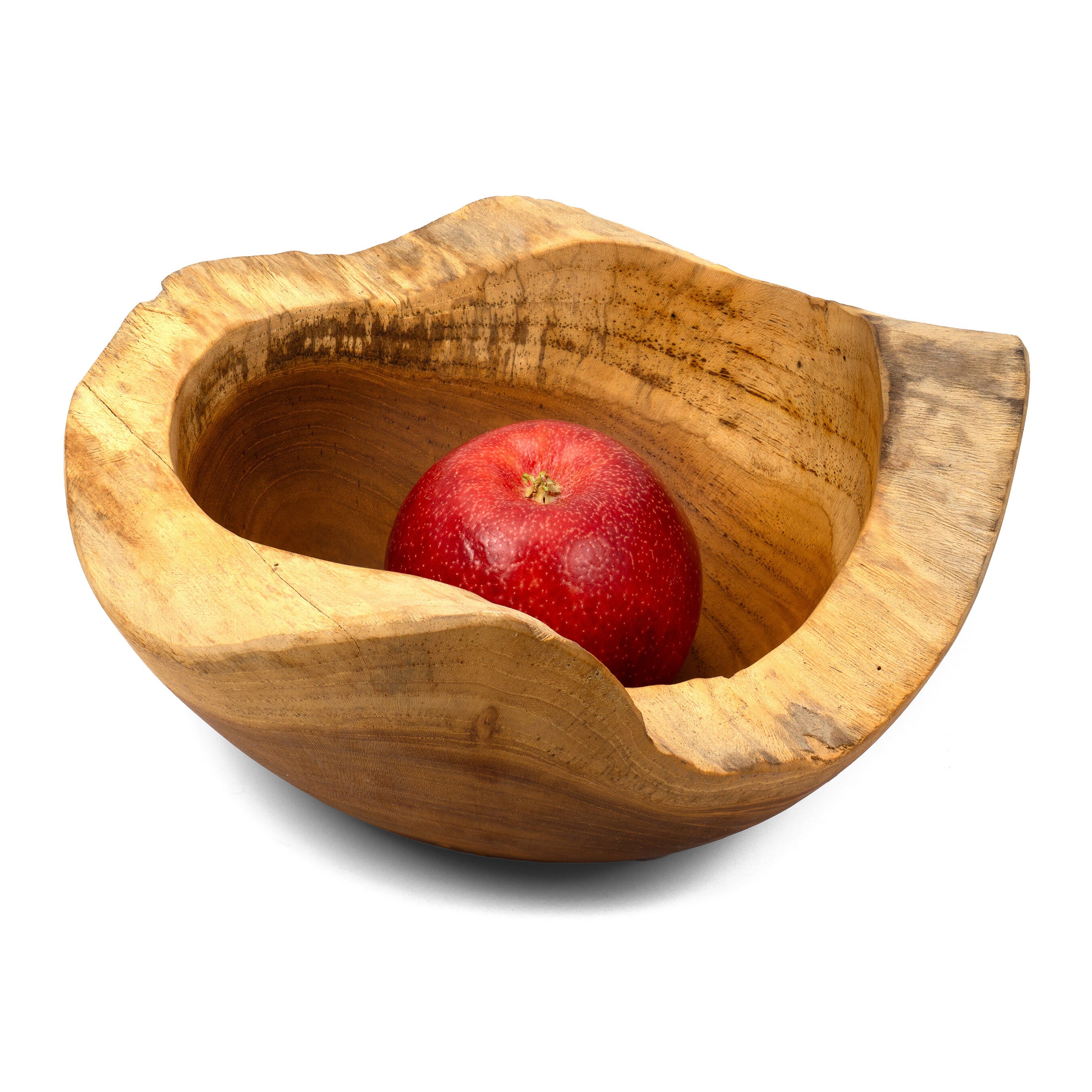 Natural Medium Live Edge Java Teak Wood Bowl - Etsy