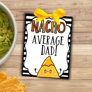 NACHO Average Dad- Happy Fathers Day Tag- Fathers Day Gift-dad Birthday ...