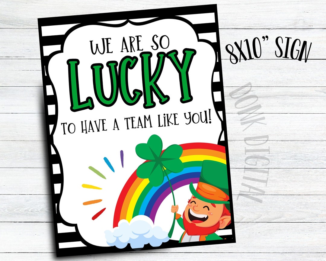 Lucky to Have a Team Like You- Employee Appreciation-st Patricks Day ...