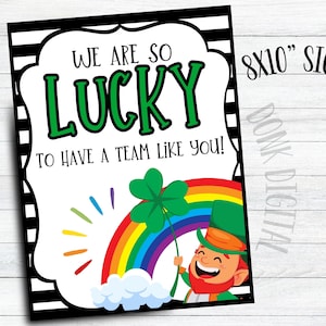 Lucky to Have a Team Like You- Employee Appreciation-st Patricks Day ...