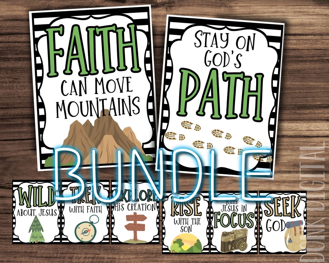 VBS Printable Bundle: Adventure Theme Signs & Tags (PDF) - Etsy