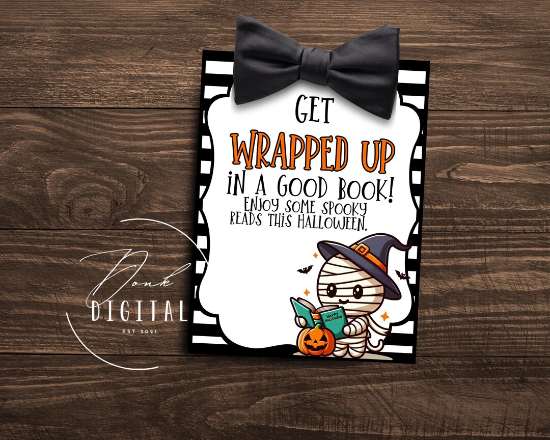 Halloween Book Tag: 'get Wrapped up in a Good Book' (printable PDF) - Etsy