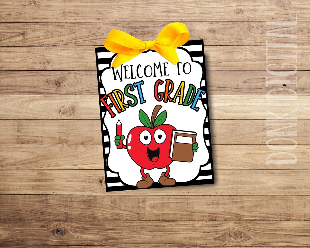 Welcome to FIRST GRADE Tag -student Gift - Classroom Gift - Teacher ...