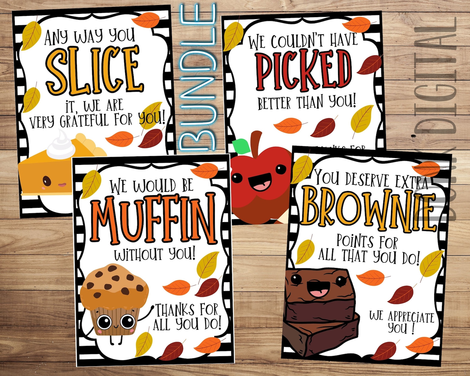 Fall Appreciation Sign BUNDLE- Employee Appreciation- Teacher Lunch ...