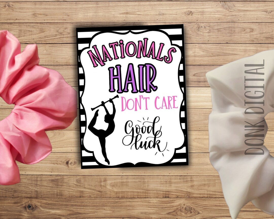 Nationals Hair Don't Care Good Luck Favor Tags- PDF File Instant ...