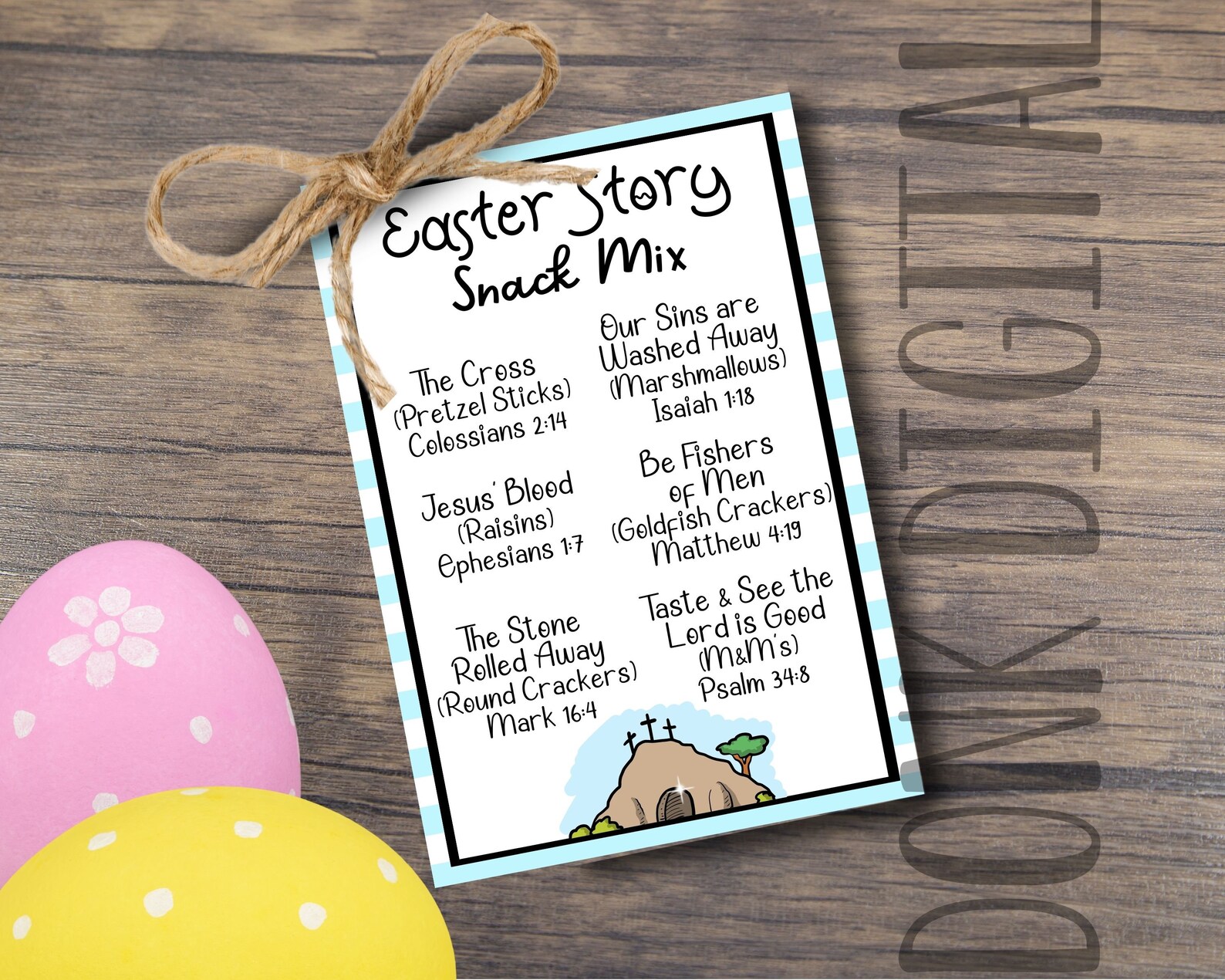 Easter Story Snack Mix Tag-bible Verse Easter Religious Tag - Etsy