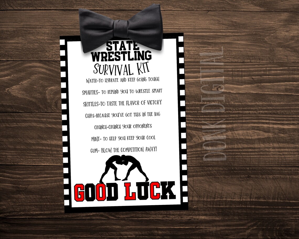 State Wrestling Survival Kit – Team Gift Printable (digital Download ...