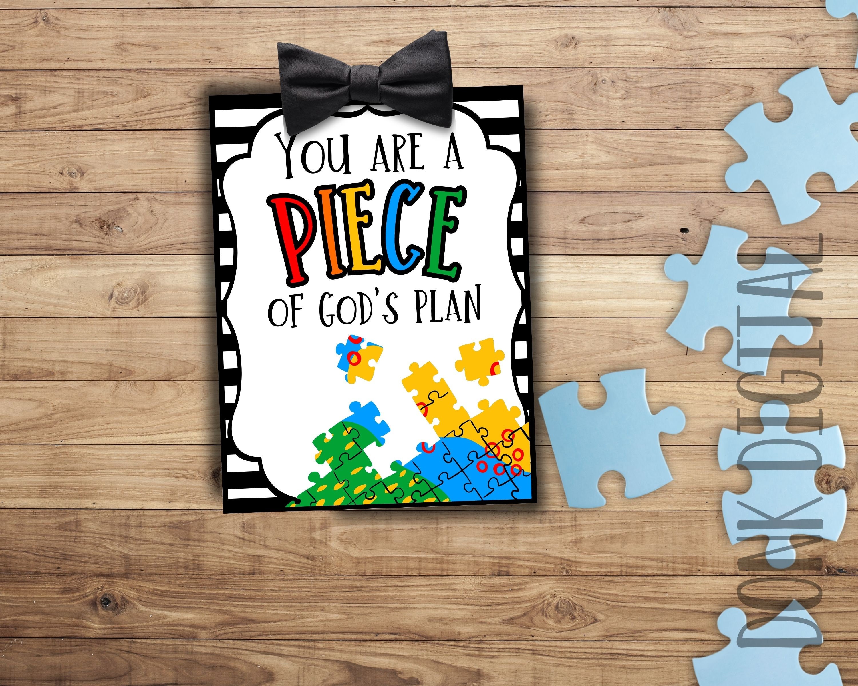 You Are a Piece of God's Plan - Sunday School Printable - Church ...