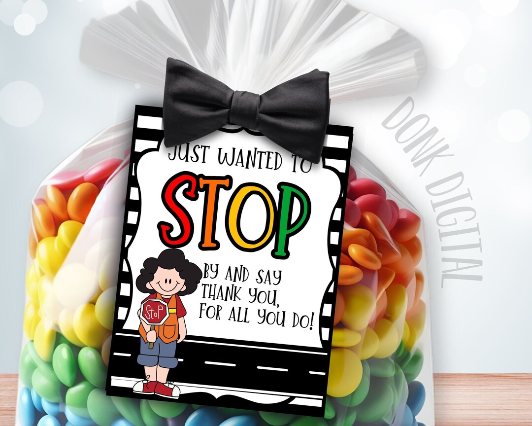 Crossing Guard Thank You Tag: Appreciation Gift Card (PDF) - Etsy