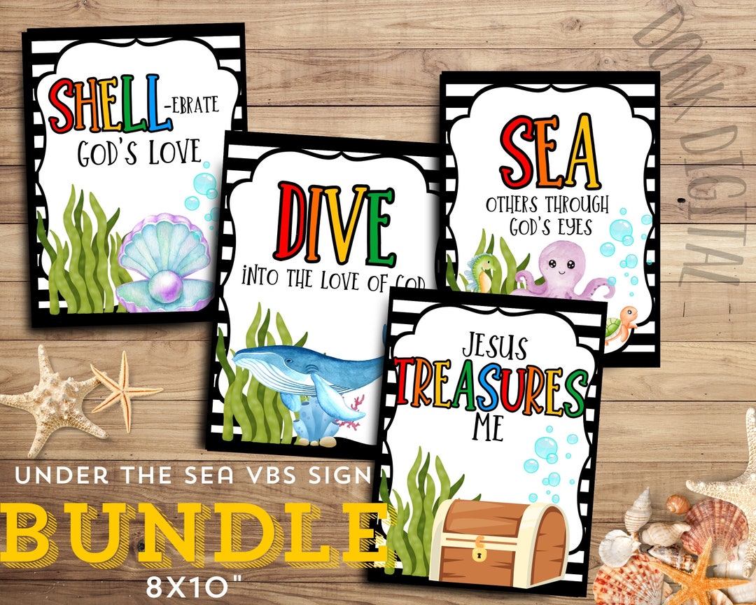 Vacation Bible School Bundle- Under the Sea- Sunday School Printable ...