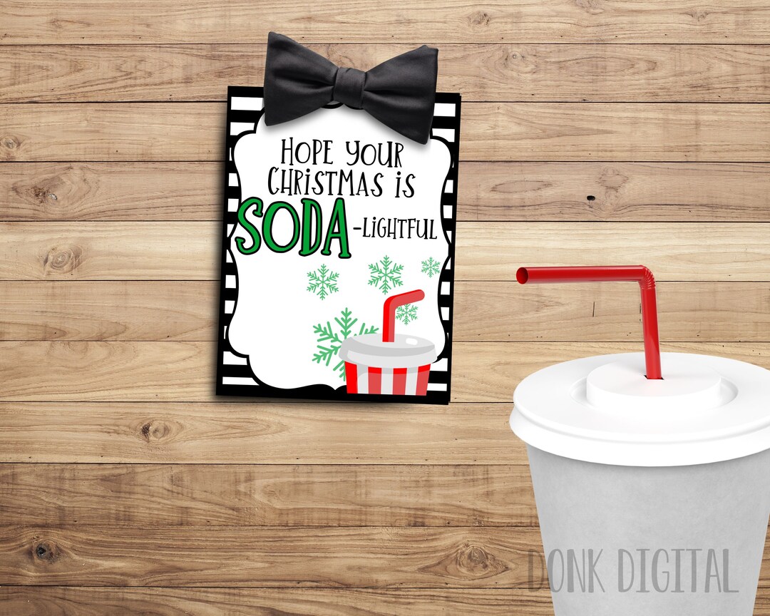 Soda Christmas Gift Tag : Printable (PDF File) - Etsy