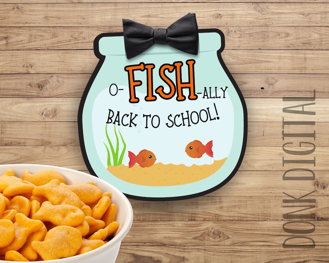 Goldfish Cracker Back to School Gift Tag (printable Tag) - Etsy