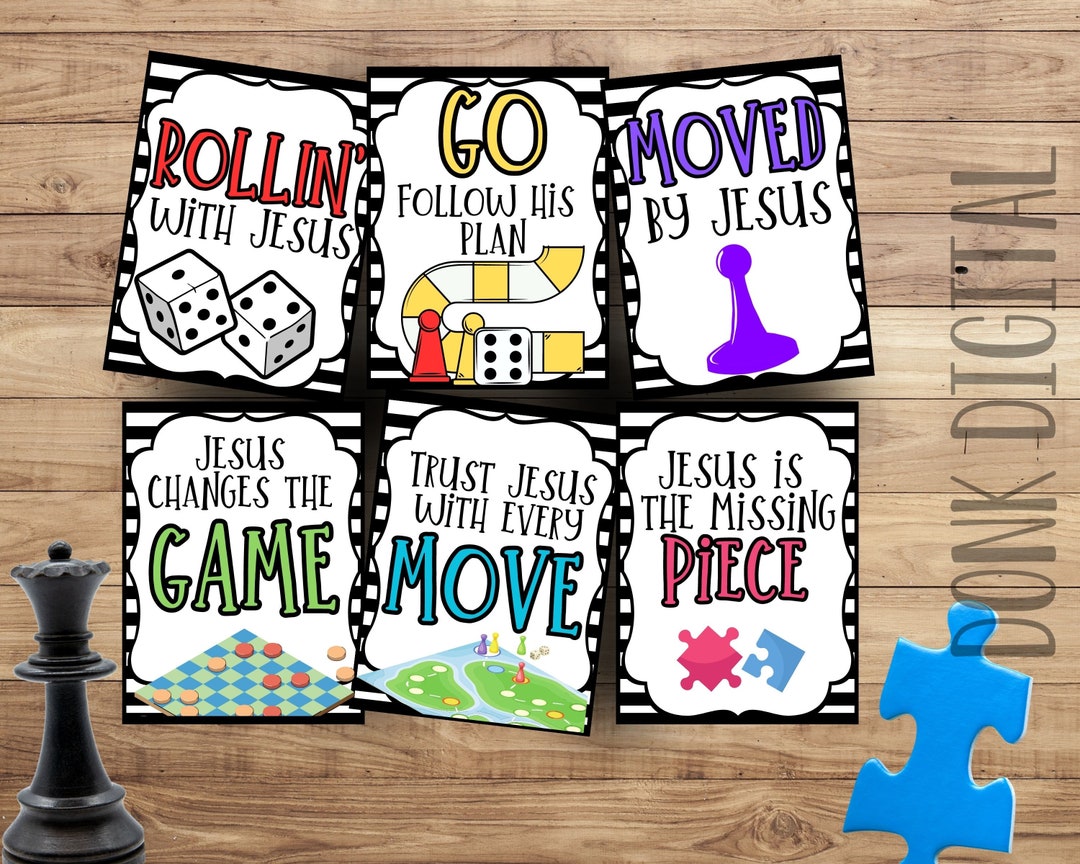 Board Game Vacation Bible School Favors - Sunday School Printable ...