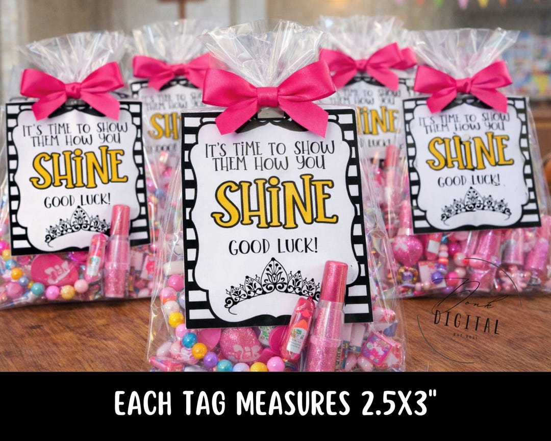 Good Luck Favor Tags - Pageant, Team, Competition Gift (PDF) - Etsy