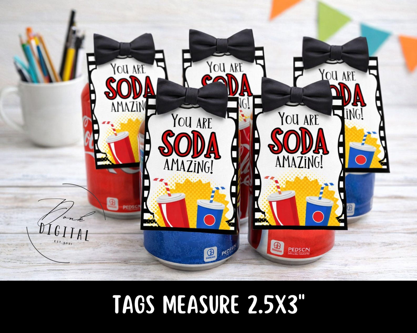 Soda Appreciation Gift Tag - Printable (PDF) - Etsy