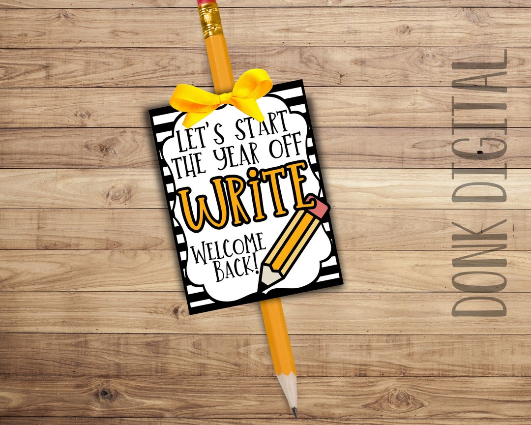 Back to School Gift Tag: Welcome Back Printable (PDF) - Etsy