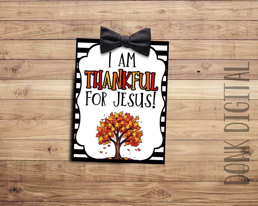 Thankful for Jesus - Church Treats - Thanksgiving Church- Religious ...