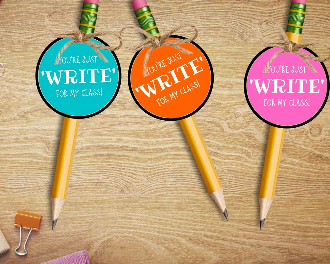 Pencil Gift Tag: Back to School Printable Tags (PDF) - Etsy UK