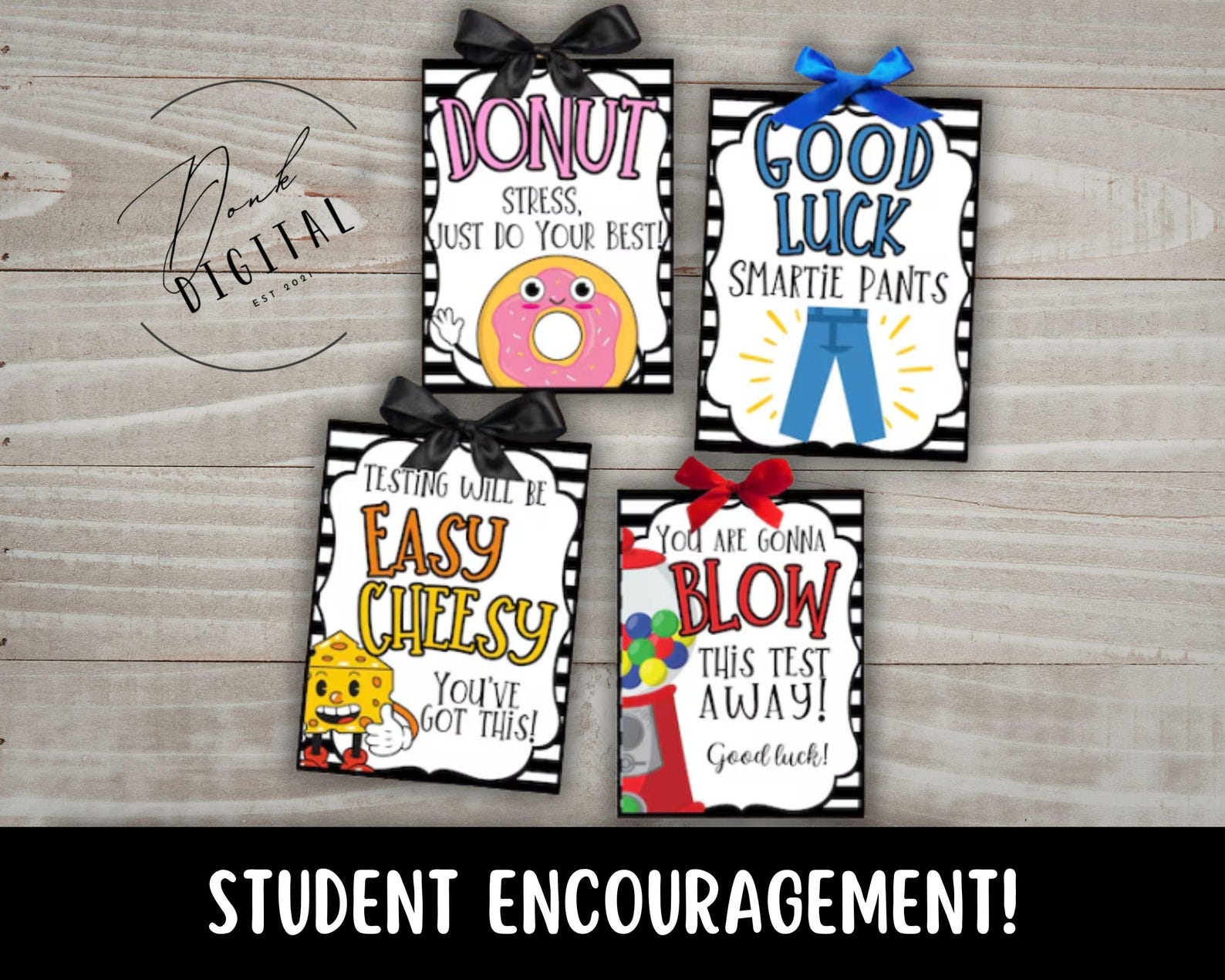Testing Encouragement Tags: Printable (PDF) - Etsy