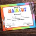 My First Haircut Certificate First Haircut Keepsake Barber Printable ...